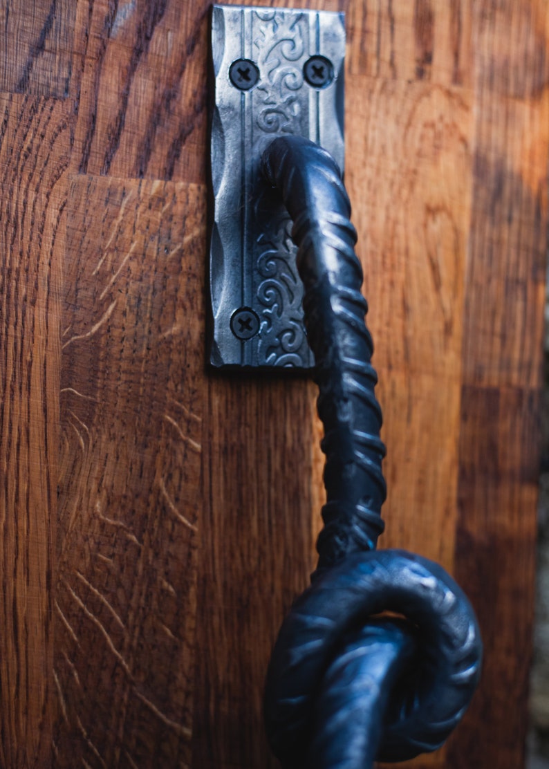 Industrial Steel Rebar Knotted Door Handles, Traditionally Hand Forged ...