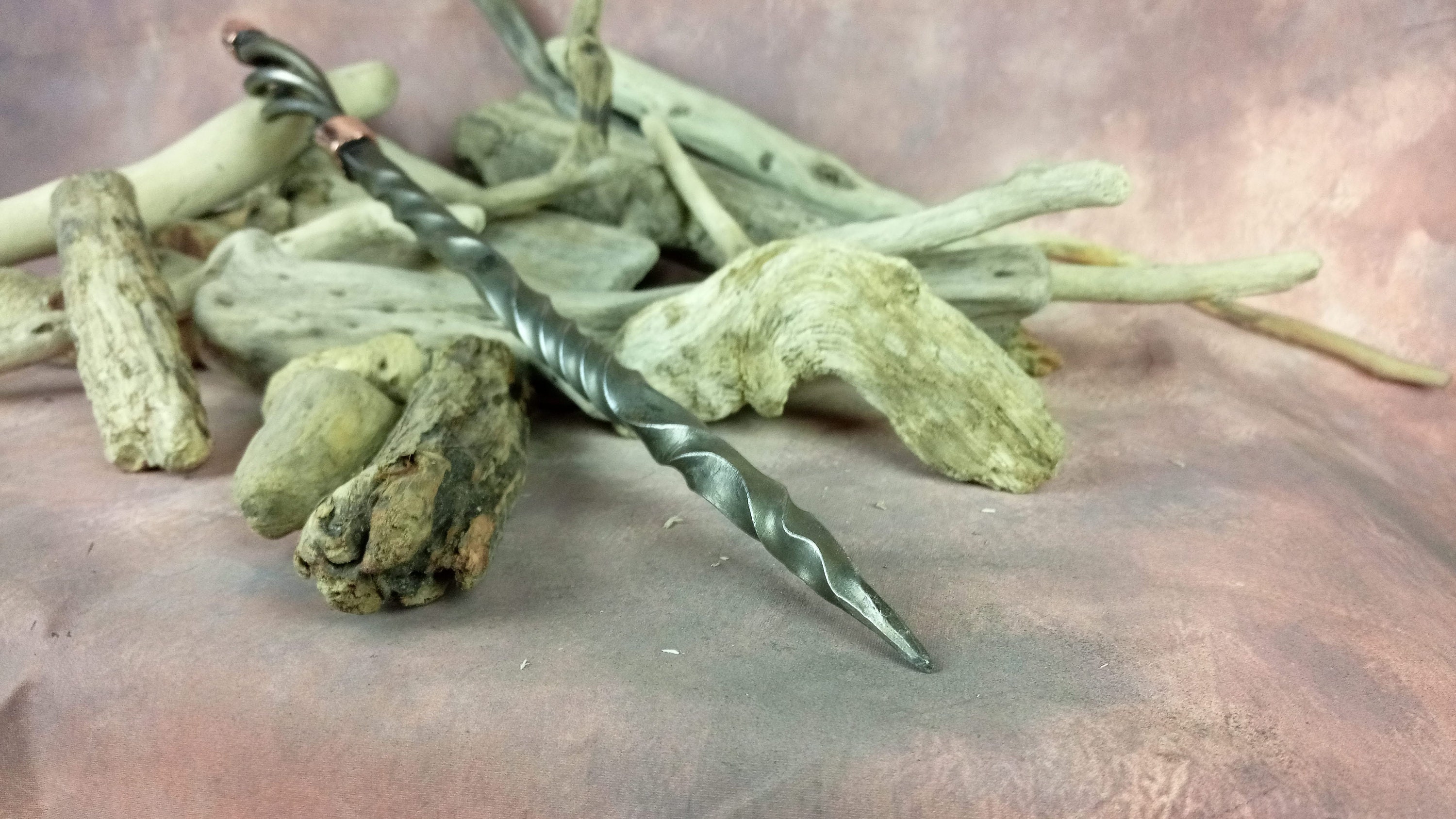 Copper and Steel Seidr Volva Wand - Etsy