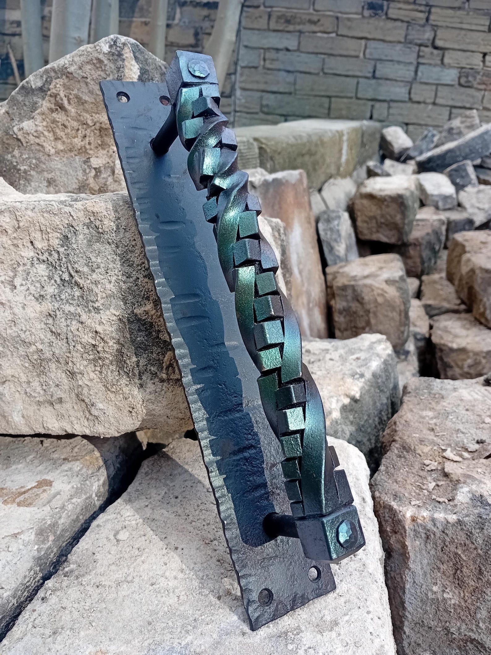 Cyberpunk Digital Twist Solid Steel Door Handles - Etsy