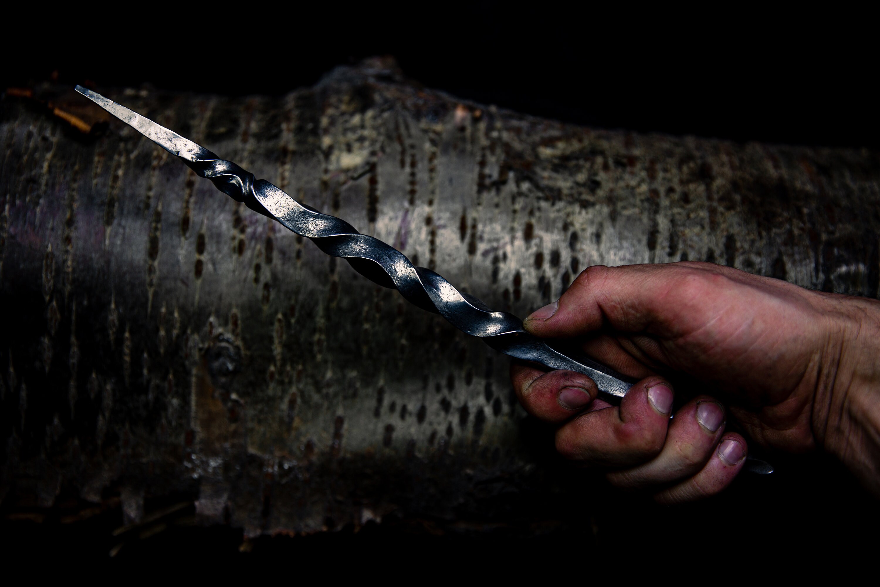 Sorcerer's Wave Iron Wand, Hand Forged - Etsy