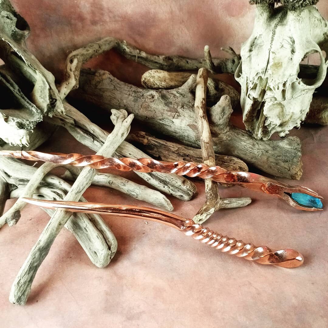 Copper and Quartz Sorceress Wands, Hand Forged in Yorkshire - Etsy