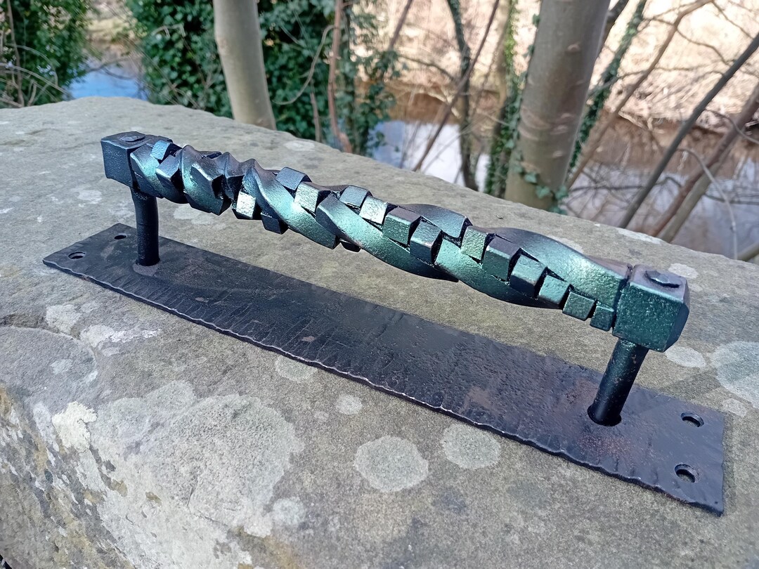 Cyberpunk Digital Twist Solid Steel Door Handles - Etsy