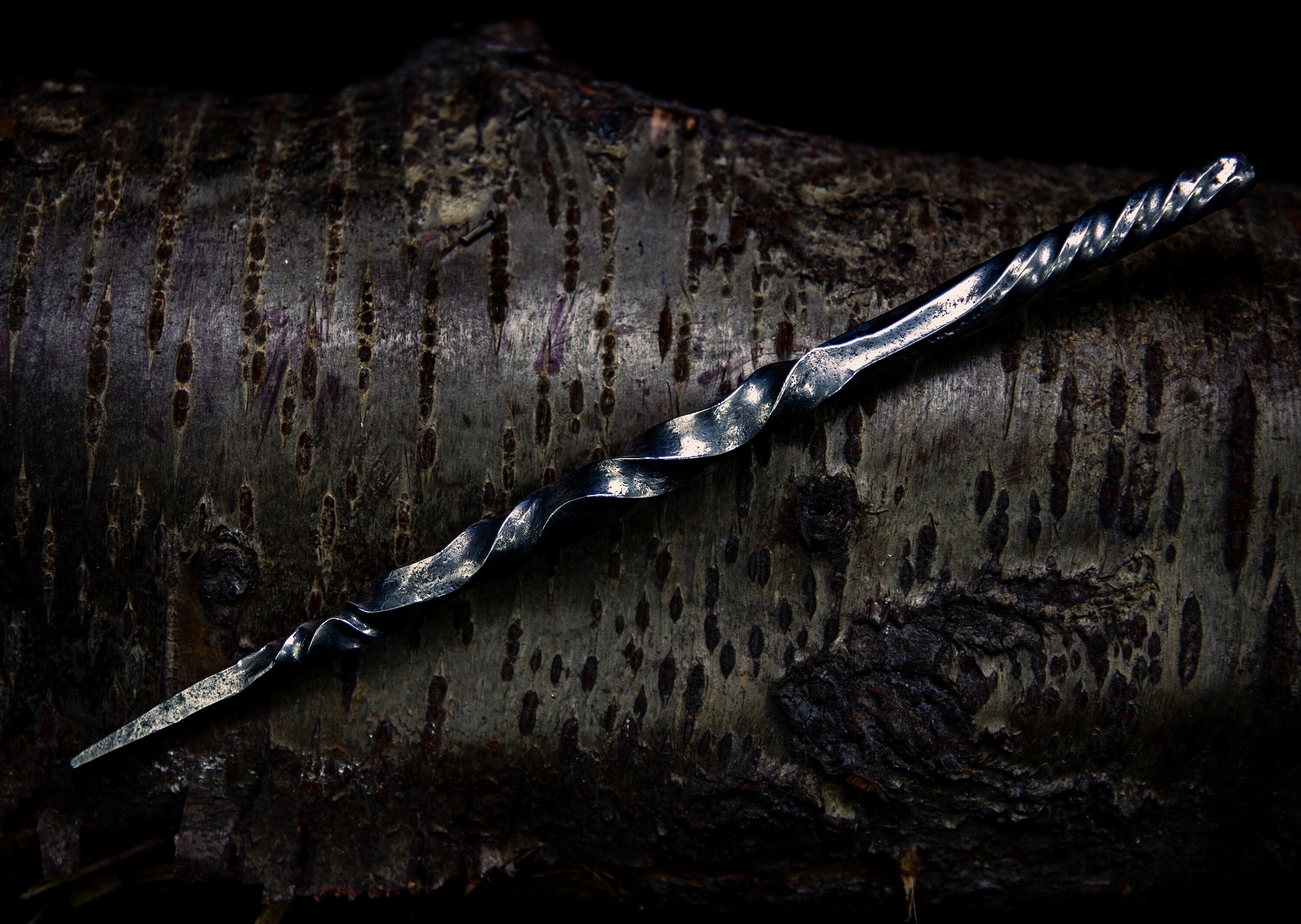Sorcerer's Wave Iron Wand, Hand Forged - Etsy
