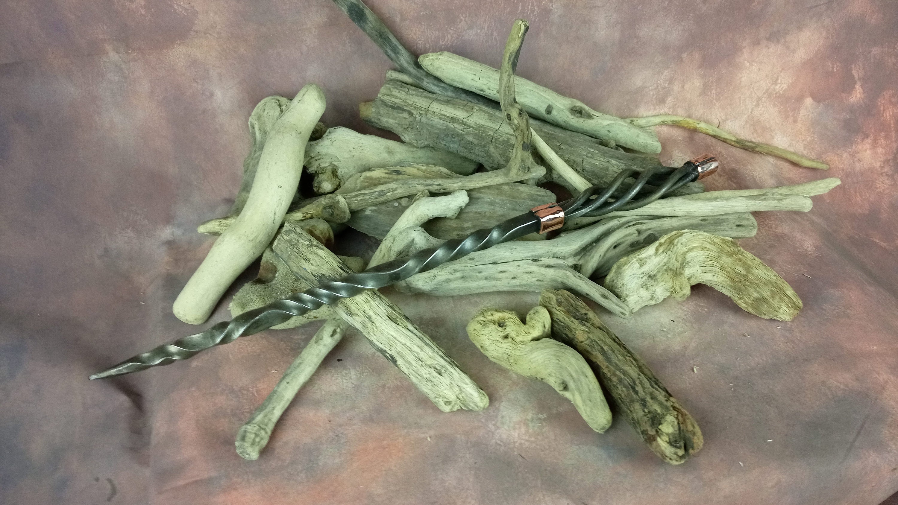 Copper and Steel Seidr Volva Wand - Etsy