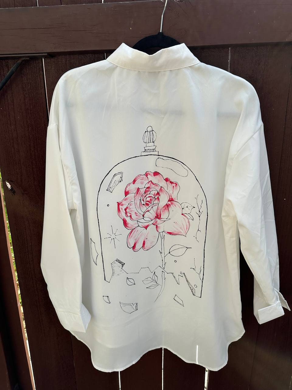 Handmade White Shirt Rose - Etsy