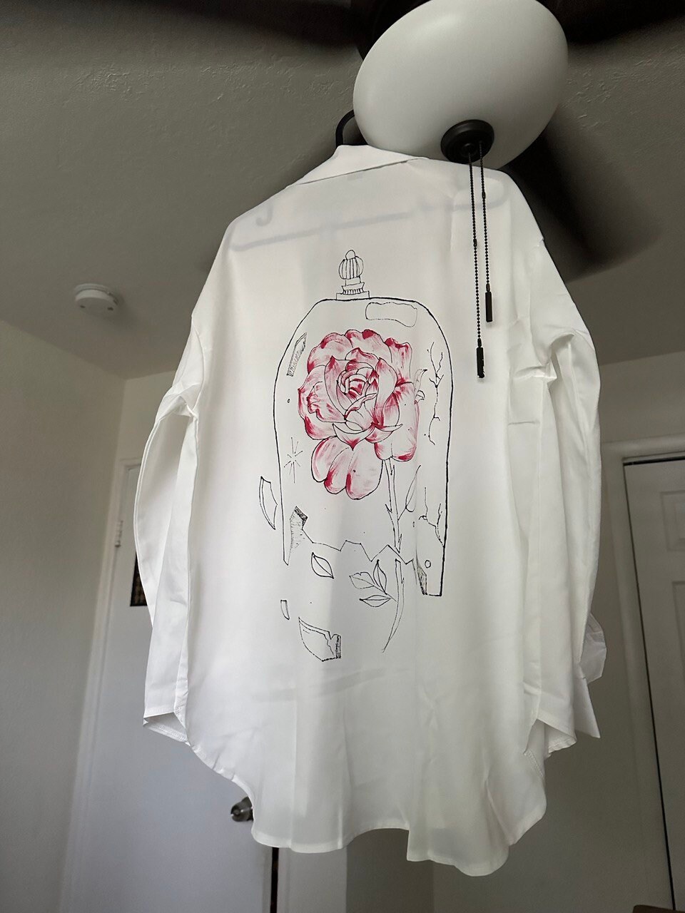 Handmade White Shirt Rose - Etsy