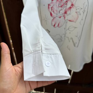 Handmade White Shirt Rose - Etsy