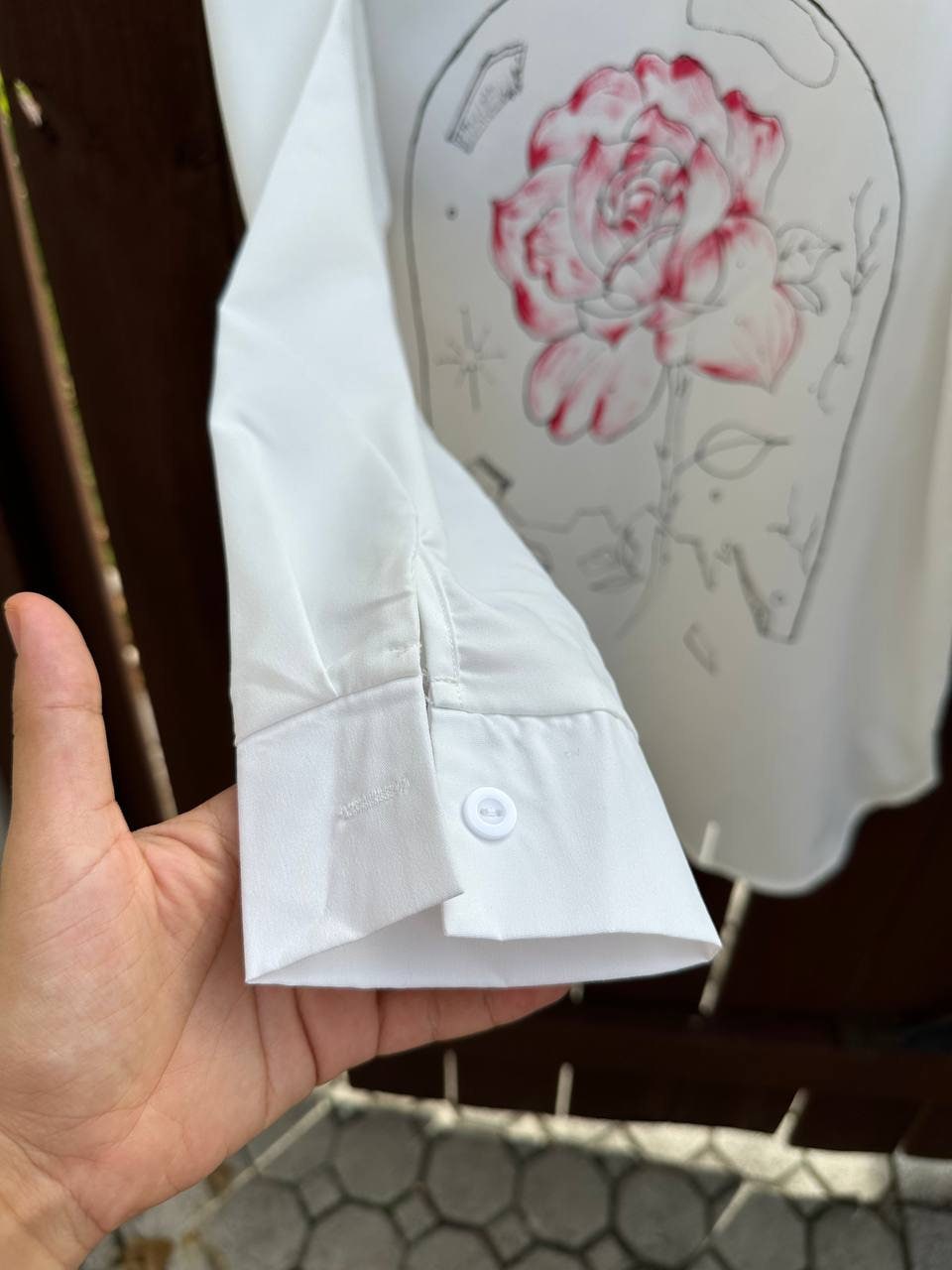 Handmade White Shirt Rose - Etsy