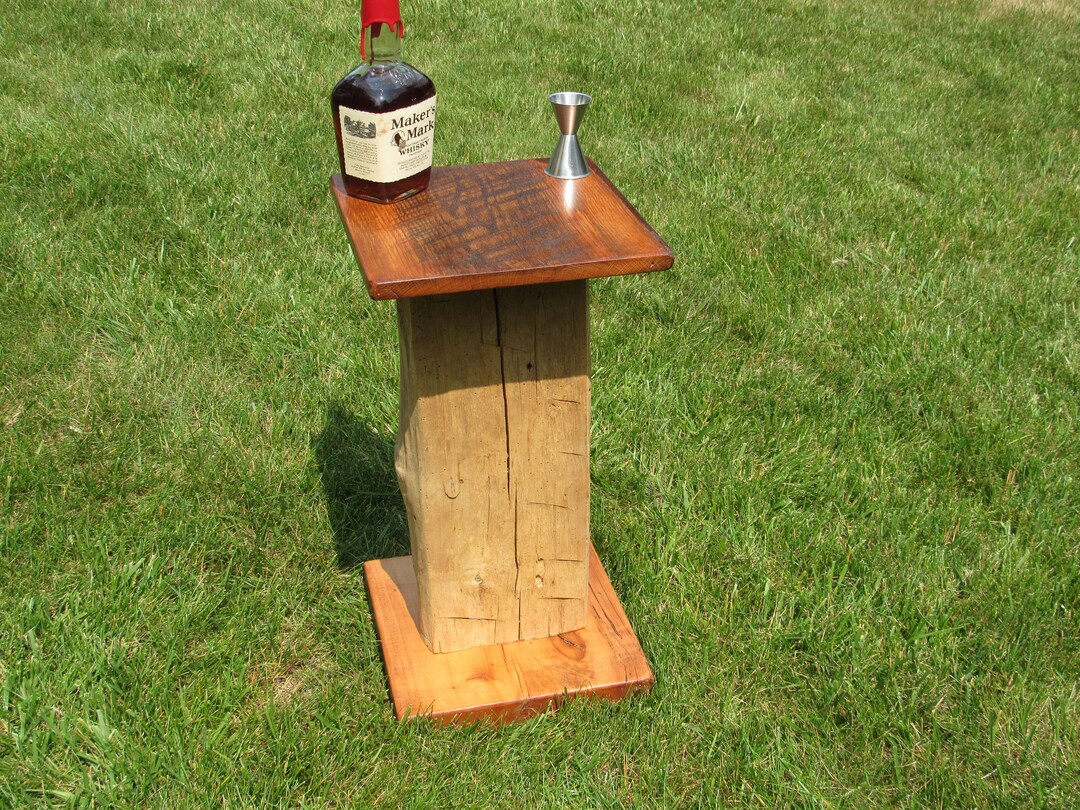 Barn Beam Table Wormy Chestnut From 1830s Ohio Barn, Hand Hewn Wormy ...