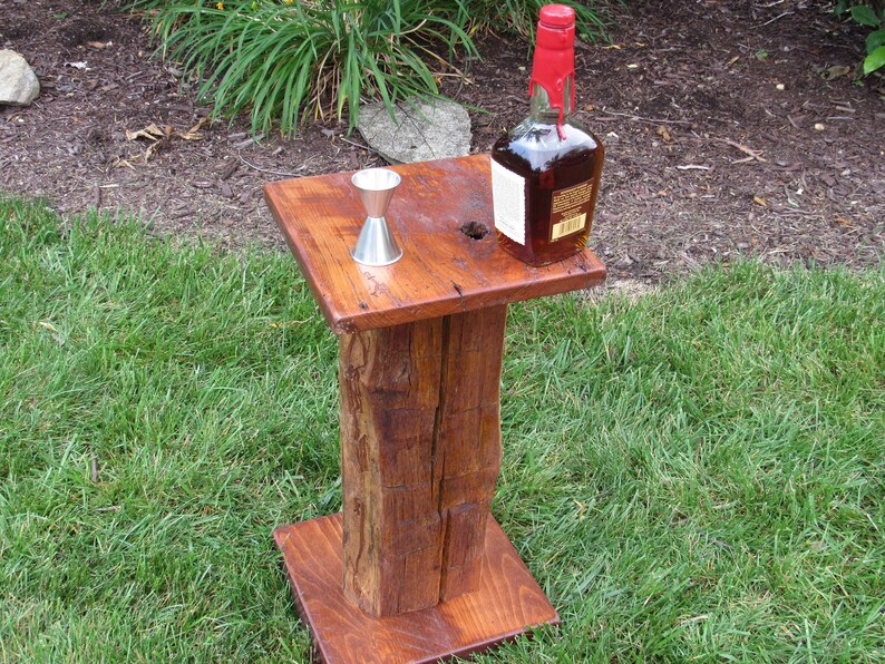 Barn Beam Table Wormy Chestnut From 1830s Ohio Barn, Hand Hewn Wormy ...