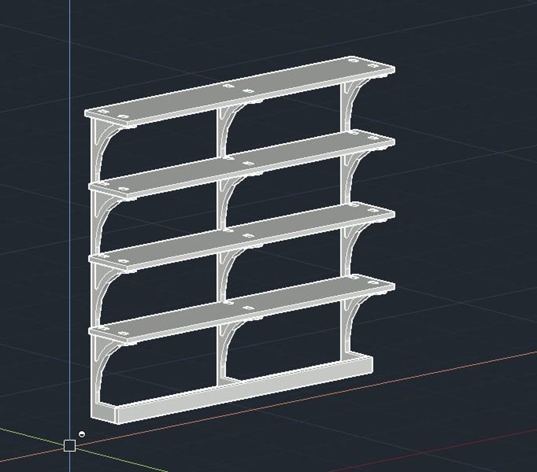 48 X 42-1/2 Bracketed Shelving System DXF Cut File - Etsy