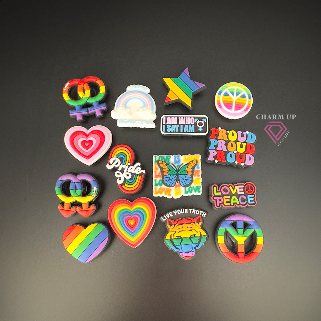 LGBTQIA Pride Croc Charms for Foam Clogs Shoes Sandals With Holes PVC ...