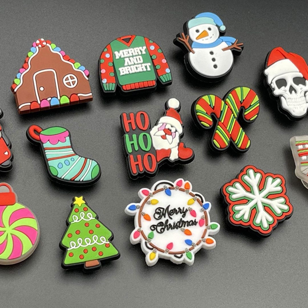 Christmas Croc Charms for Clogs Womens Girls Boys Shoe Charm Santa ...