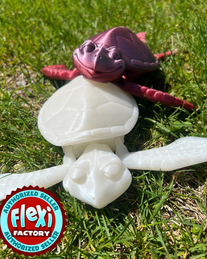 Articulated Flexi Turtle 3D Printed Lifelike Movement - Etsy