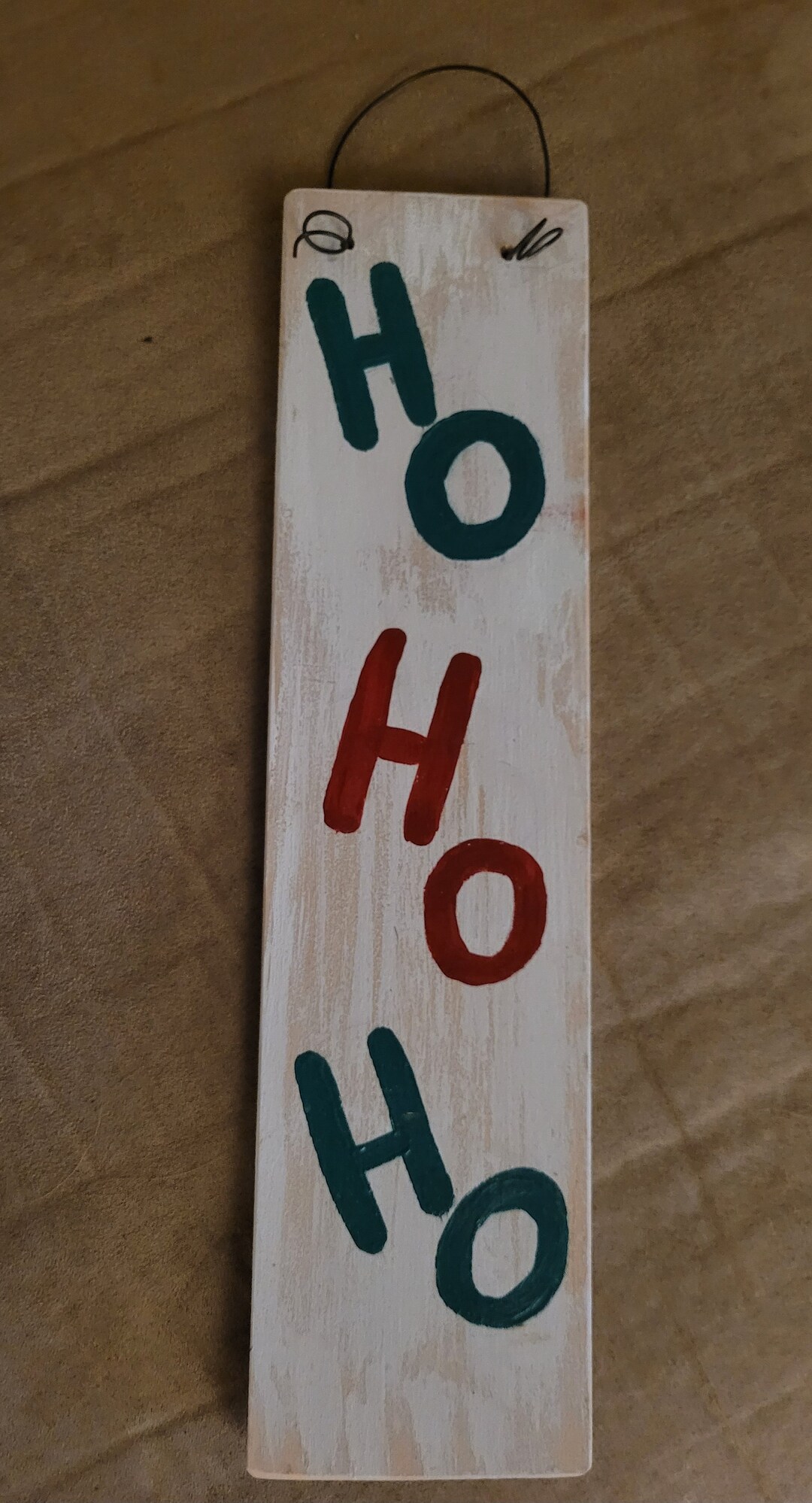 Ho Ho Ho Wooden Holiday Sign, Red and Green - Etsy