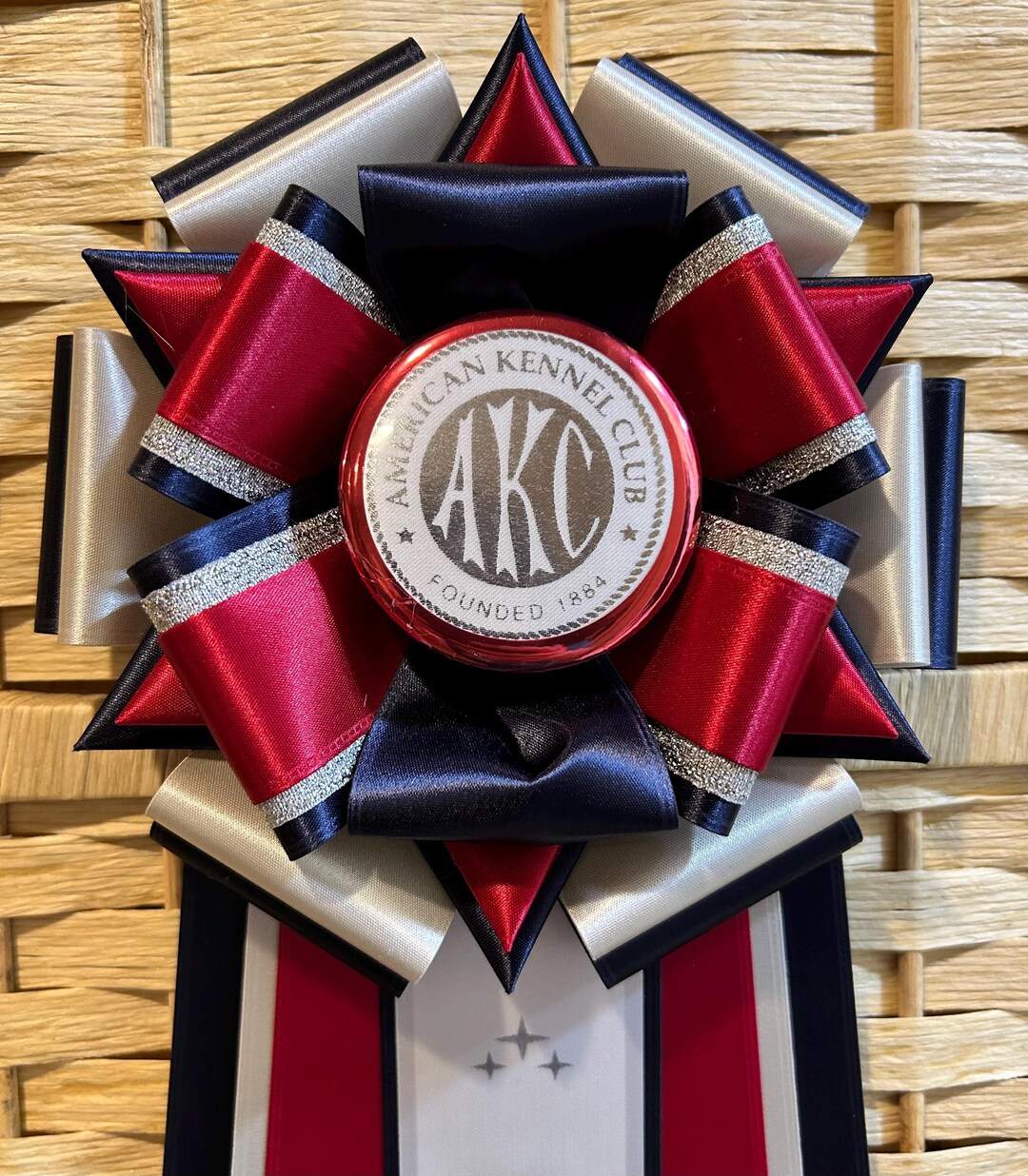 Custom Award Ribbon: 6.5" Rosette, 17" Streamer - AKC, NADD, CPE - Etsy