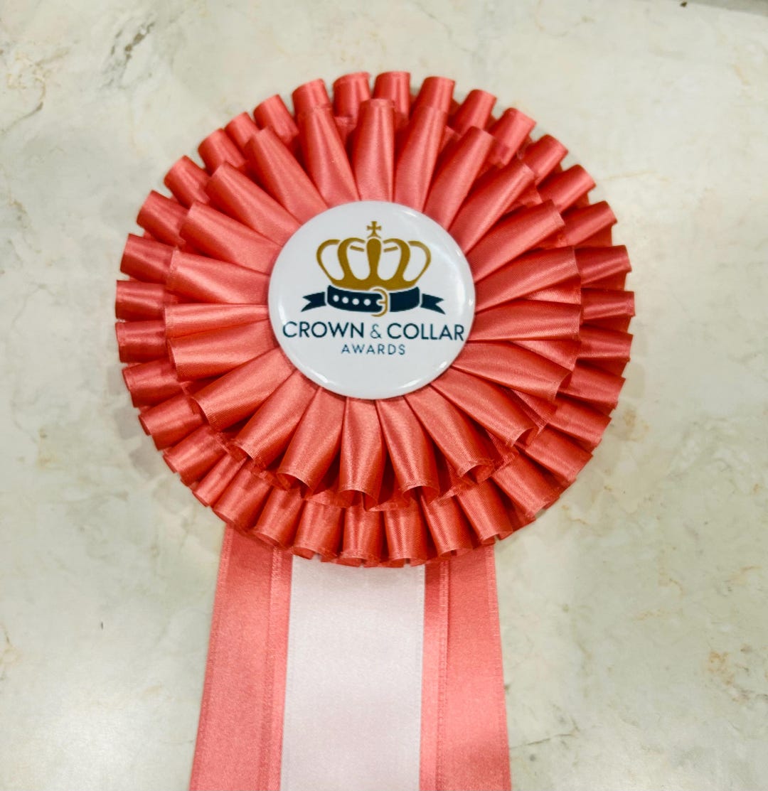 Custom Pet Award Ribbon: Personalized Rosette With Streamer - Etsy