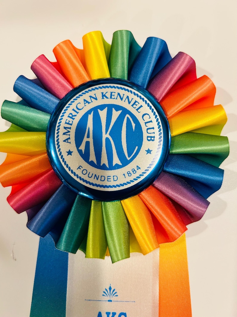 AKC Award Ribbon Rosette: Virtual Home Manners, Adult & Puppy - Etsy