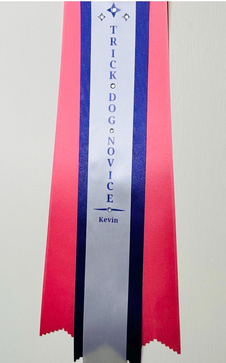 Personalized Pet Award Ribbon: 6.5" Rosette, 17" Streamer, Custom Photo ...