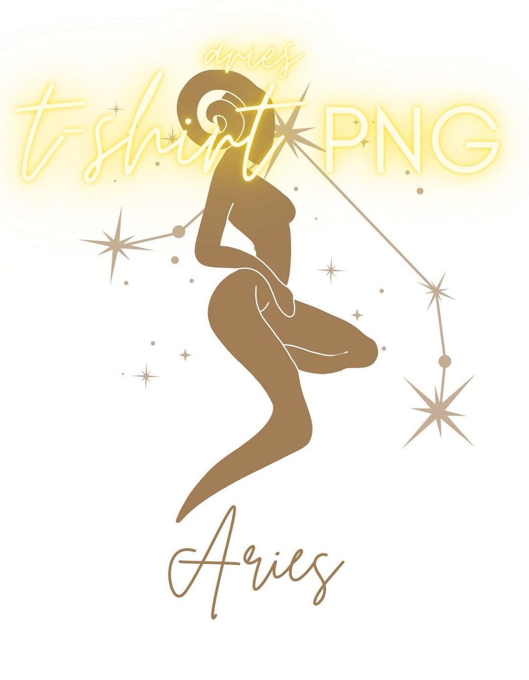 Zodiac ARIES T-shirt PNG File for Download , Astrology, Birthday Gift ...