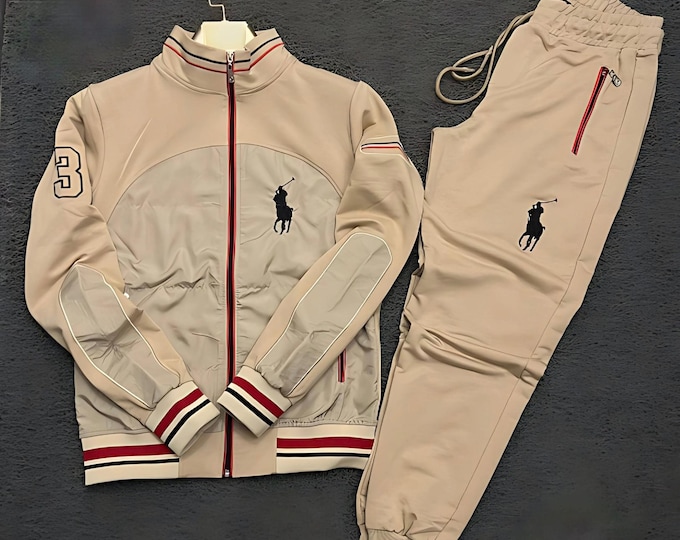 Tracksuit, 2 Piece Unisex Tracksuit, Beige Tracksuit, Men's Tracksuit ...