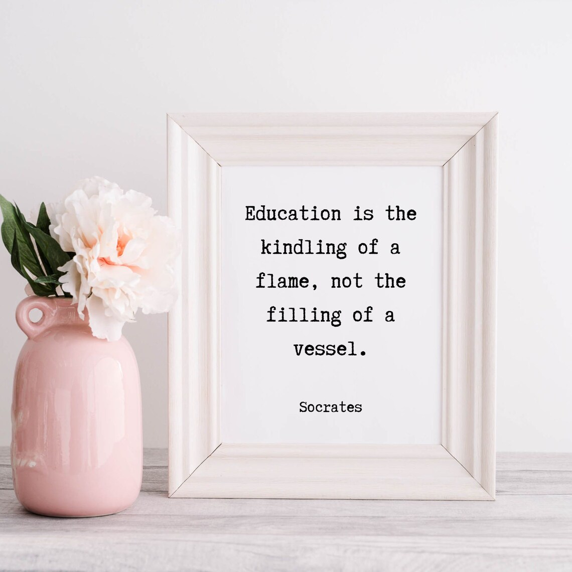 Printable Wall Art | Socrates Quote | Education is the Kindling of a ...