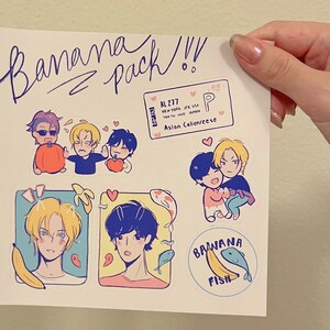 IN STOCK Banana Fish Sticker Pack Anime - Etsy