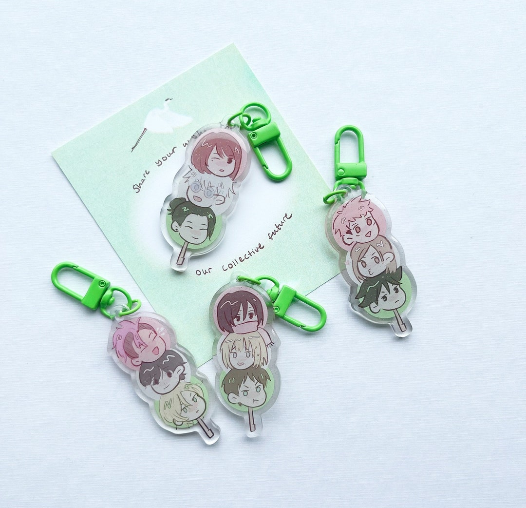 Anime Trios Dango Key Chains AOT JJK Banana Fish - Etsy