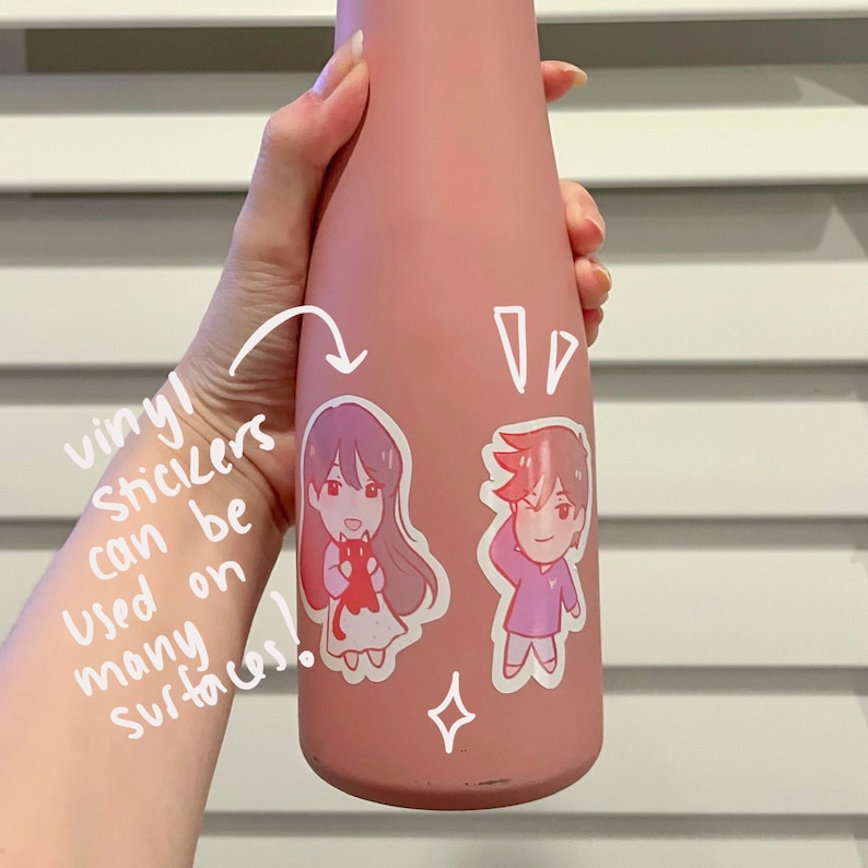 OMORI Pink Stickers Sunny Aubrey Kel Hero Mari Basil - Etsy