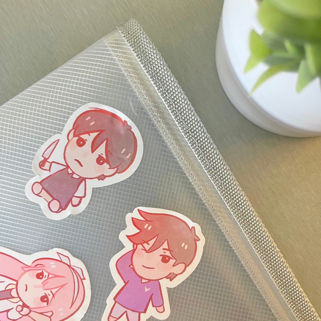 OMORI Pink Stickers Sunny Aubrey Kel Hero Mari Basil - Etsy