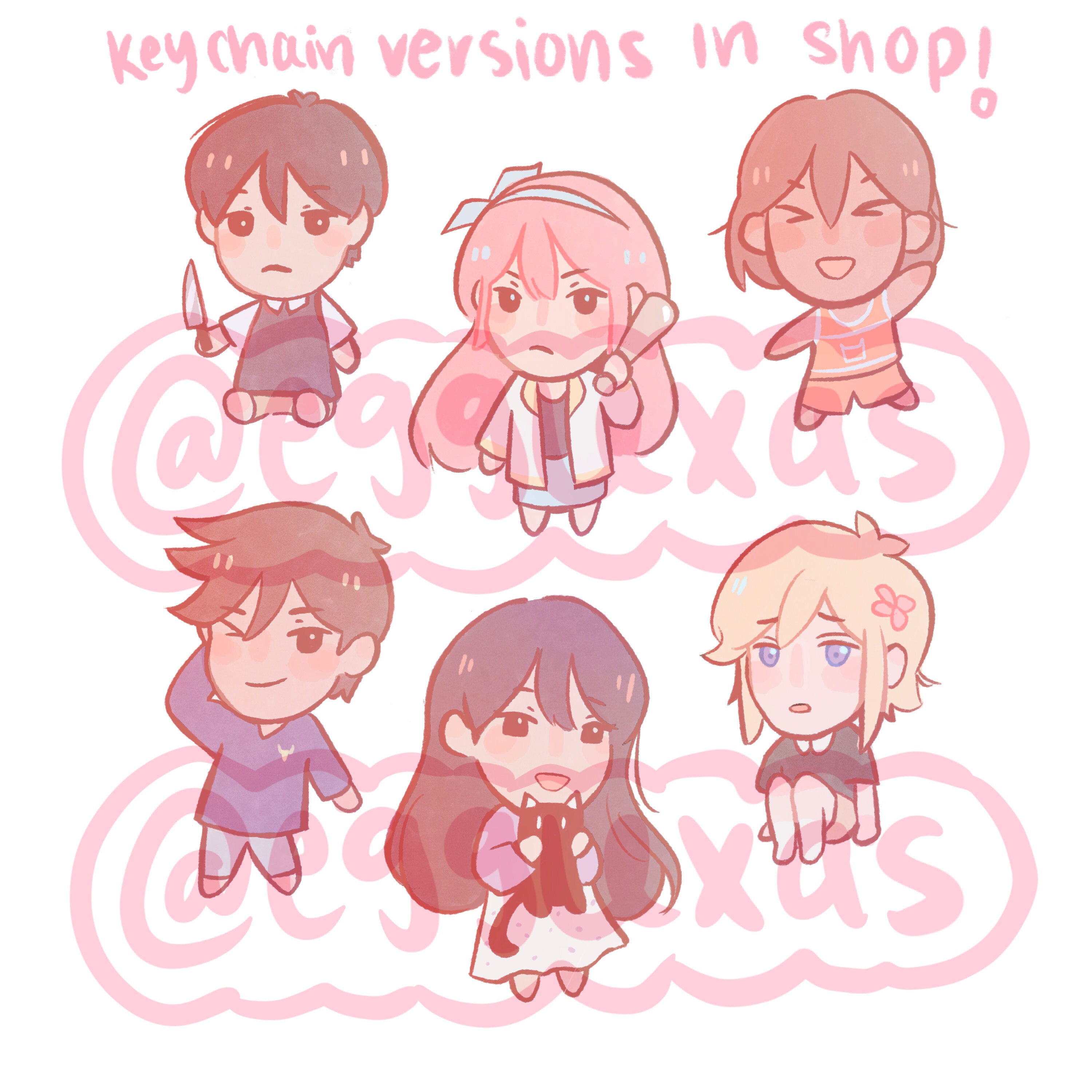 OMORI Pink Stickers Sunny Aubrey Kel Hero Mari Basil - Etsy