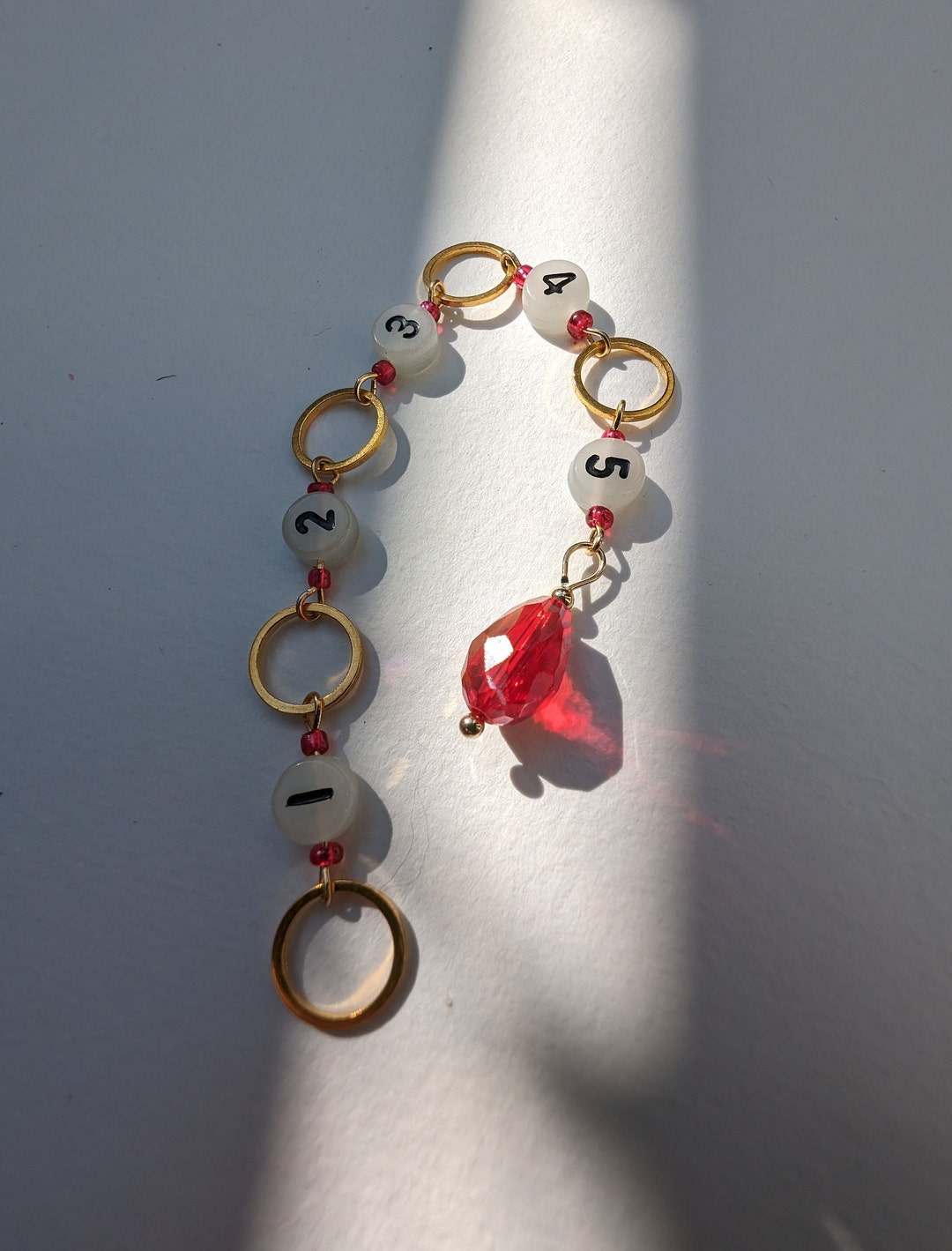Red Row Counter for Knitting, 5 Rings (multiple Variations) - Etsy