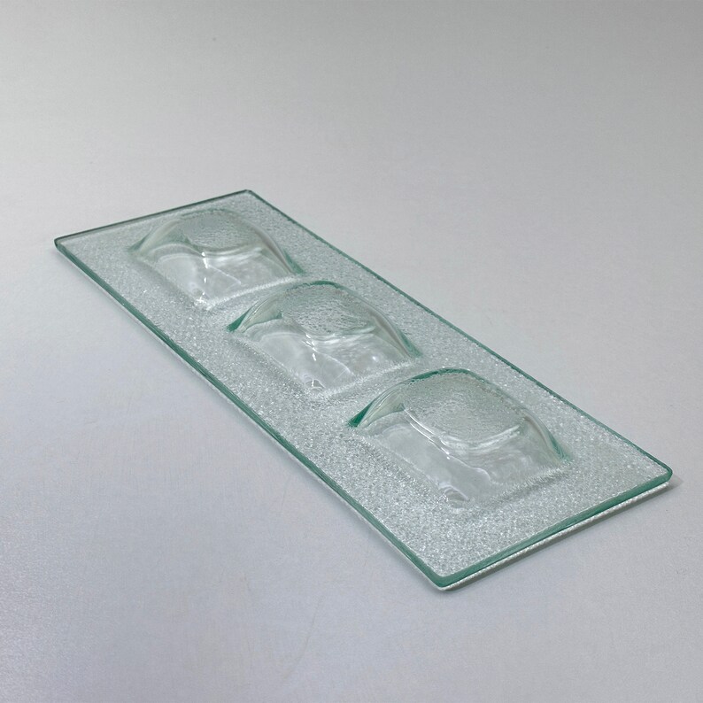 Fused Glass Tray for Sauce, Sauce Tray, Sauce Plate, Clear Glass Plate ...