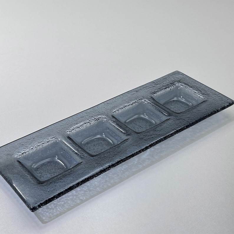 Fused Rectangle Glass Tray for Sauce, Sauce Tray, Sauce Plate, Clear ...