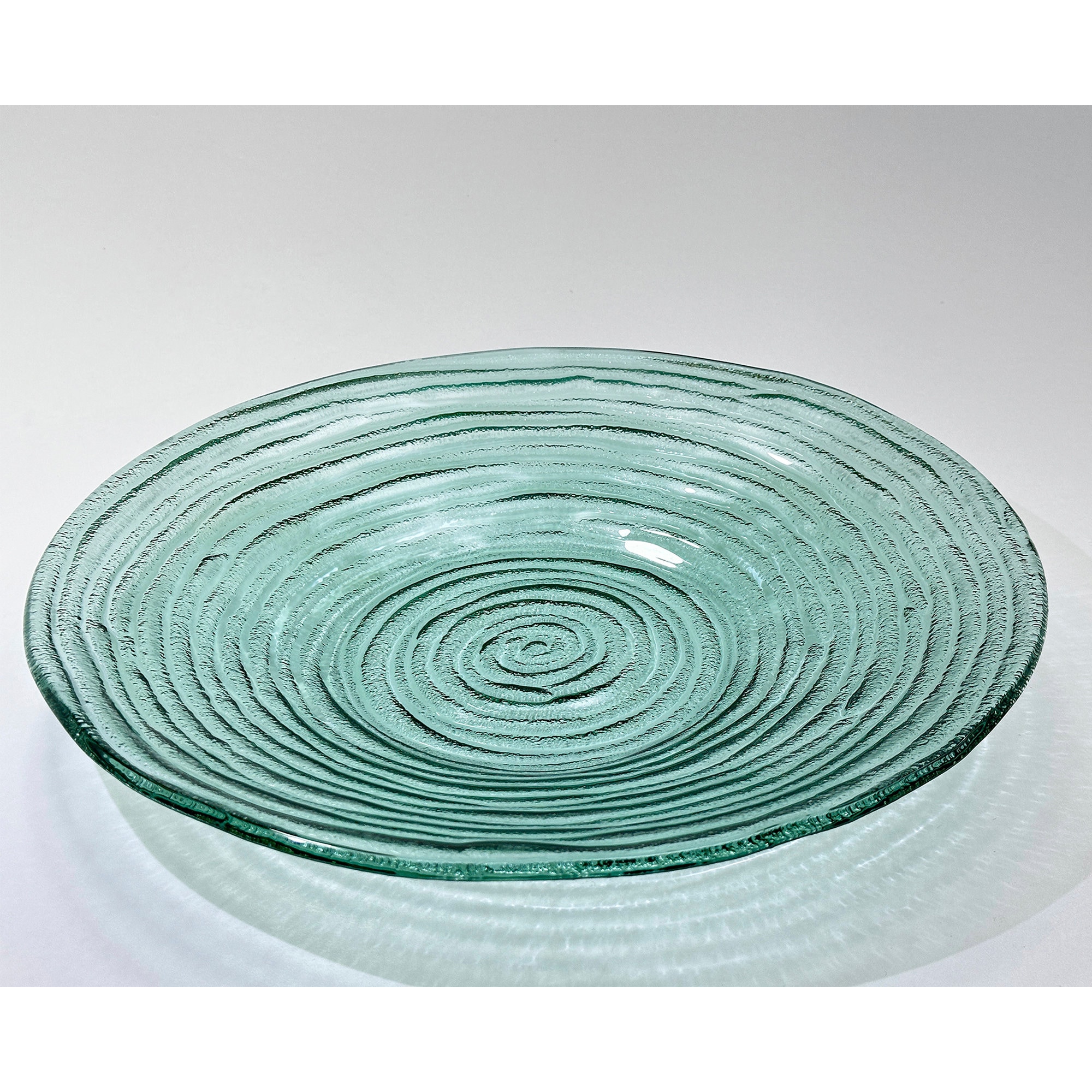 Fused Glass Plate, Handmade Modern Design Plate, Blue, Black, Green ...