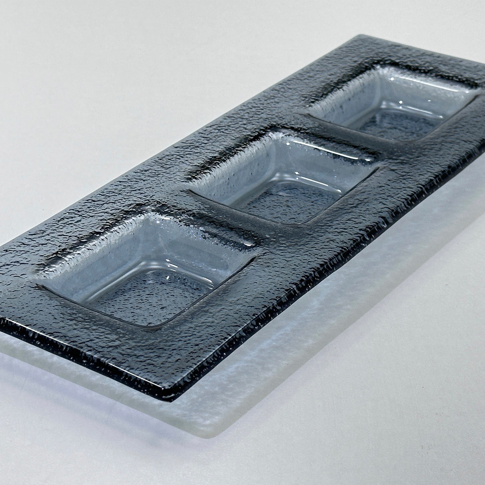 Fused Glass Tray for Sauce, Sauce Tray, Sauce Plate, Clear Glass Plate ...
