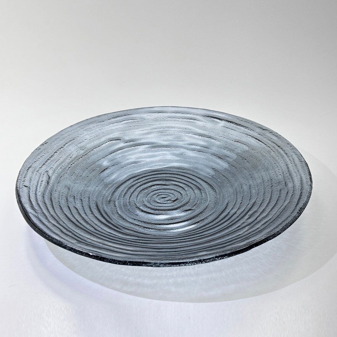 Fused Glass Plate Handmade Modern Design Plate Blue Black - Etsy