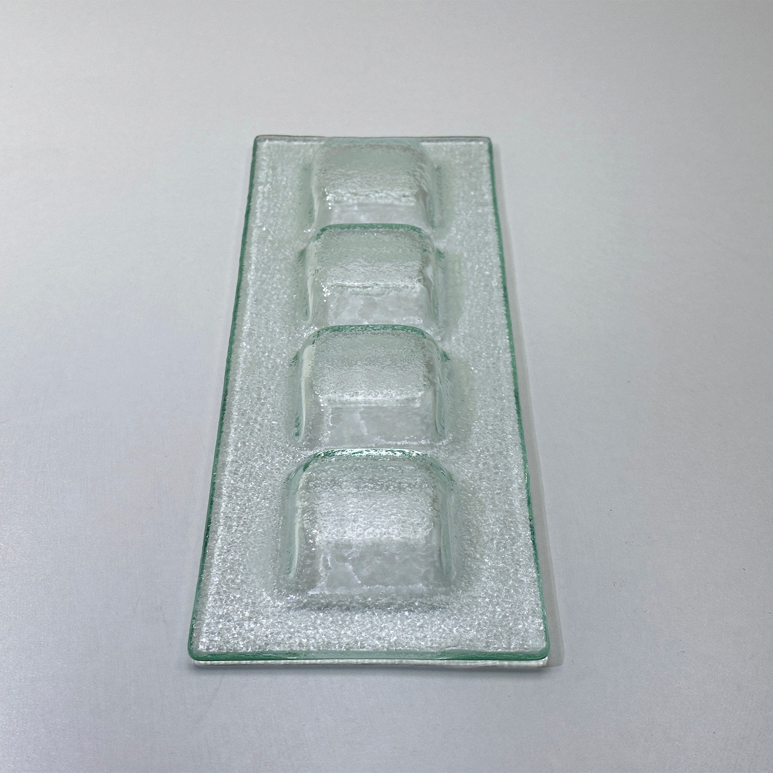 Fused Rectangle Glass Tray for Sauce, Sauce Tray, Sauce Plate, Clear ...