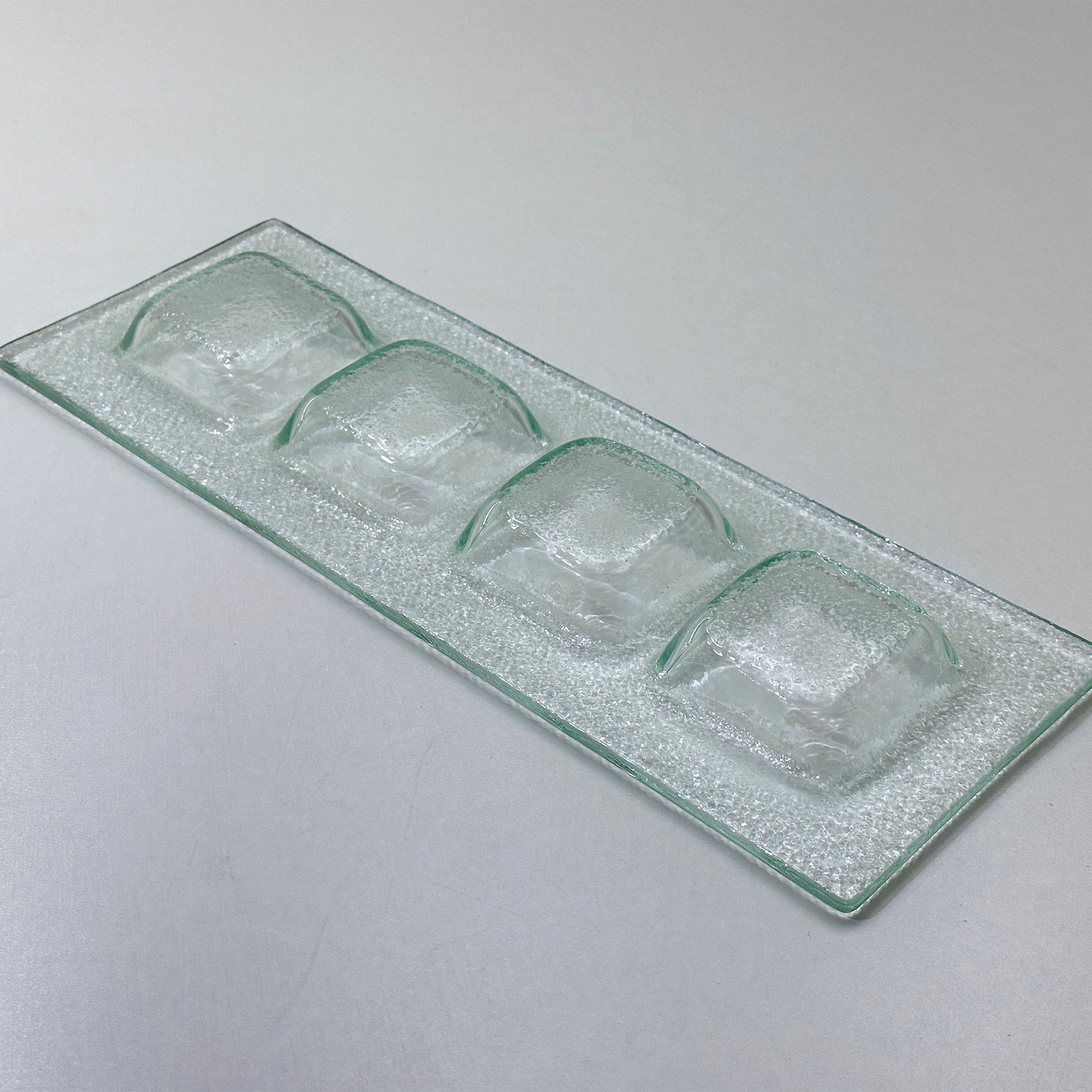 Fused Rectangle Glass Tray for Sauce, Sauce Tray, Sauce Plate, Clear ...