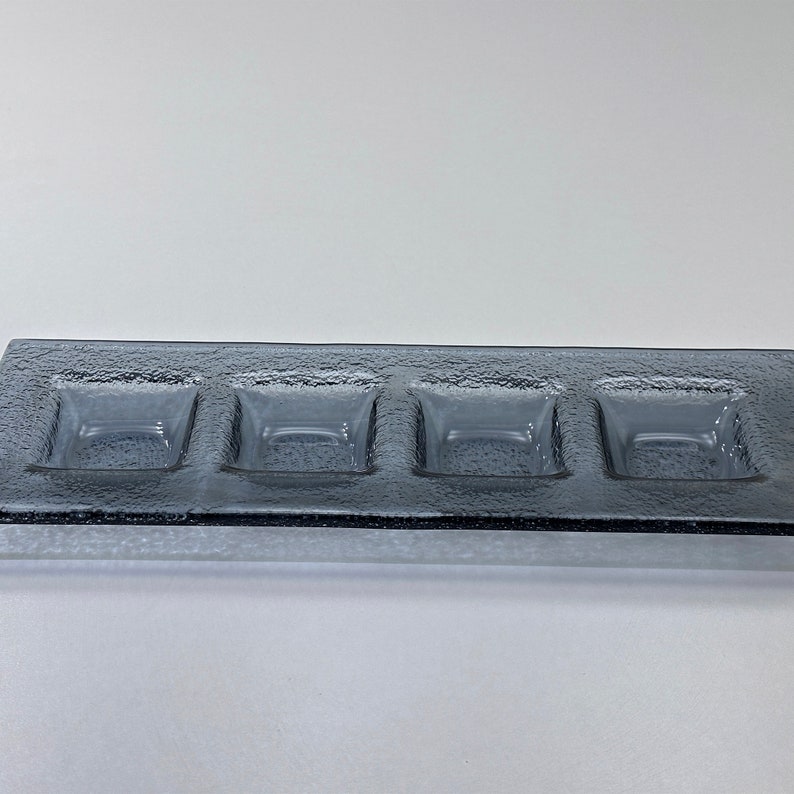 Fused Rectangle Glass Tray for Sauce, Sauce Tray, Sauce Plate, Clear ...