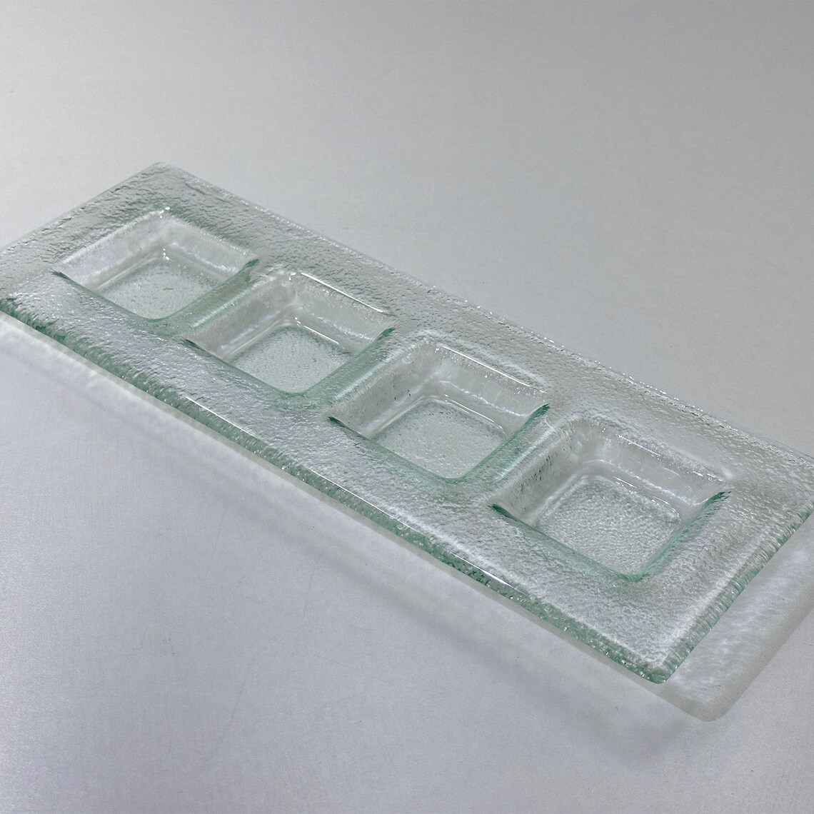 Fused Rectangle Glass Tray for Sauce, Sauce Tray, Sauce Plate, Clear ...
