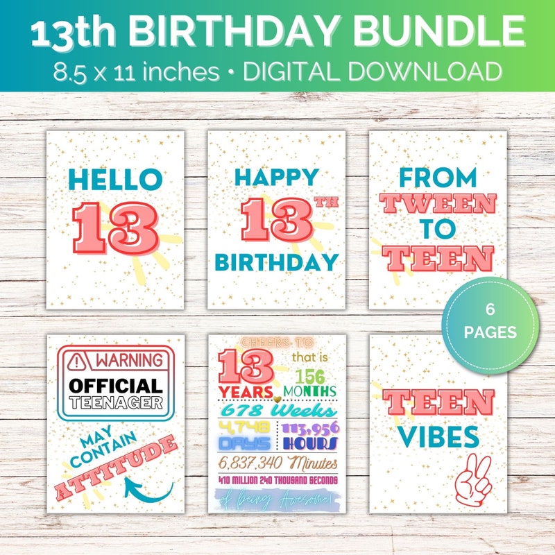 13th Birthday Boy - Etsy