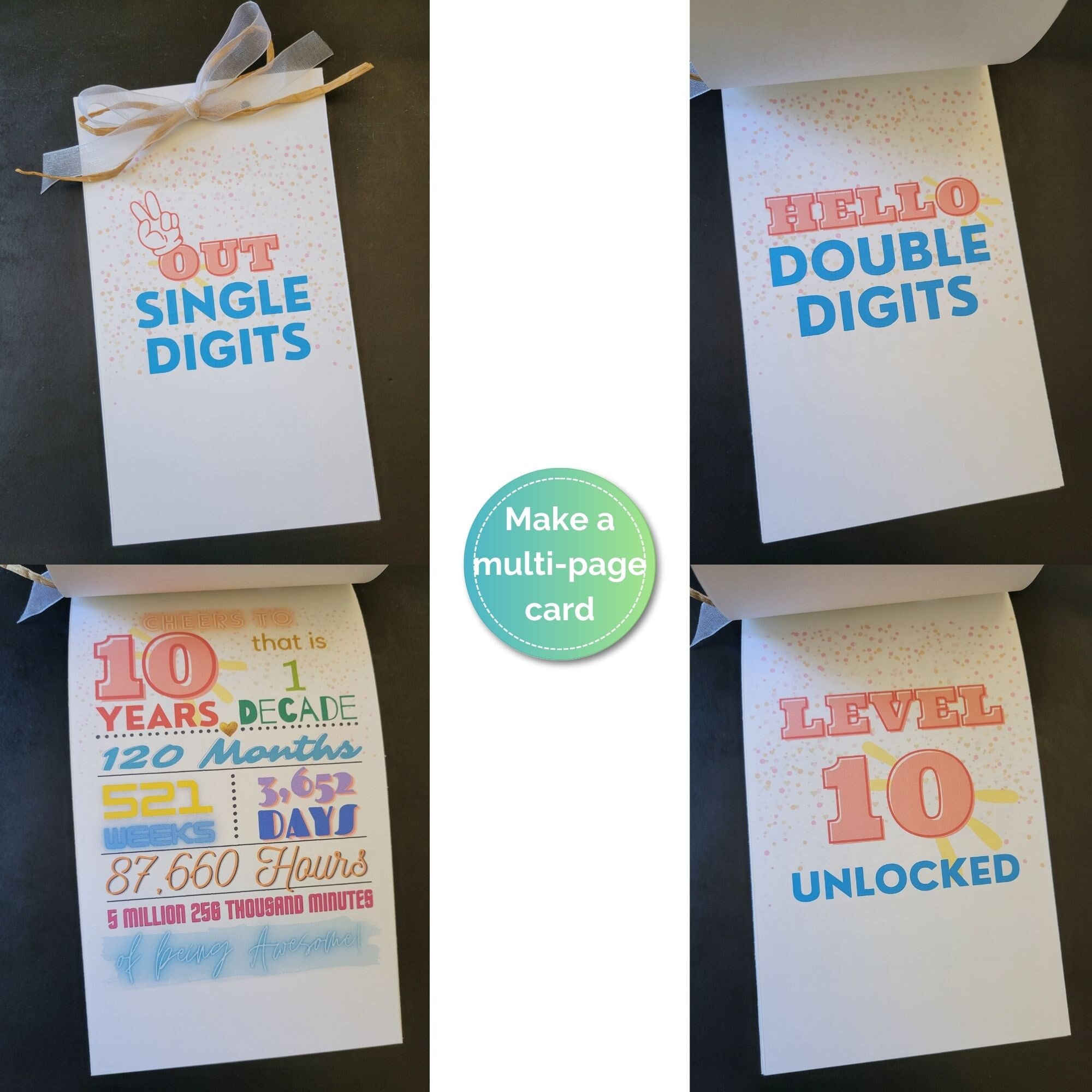 10th Birthday Sign Bundle | Peace Out Single Digits | Hello Double ...