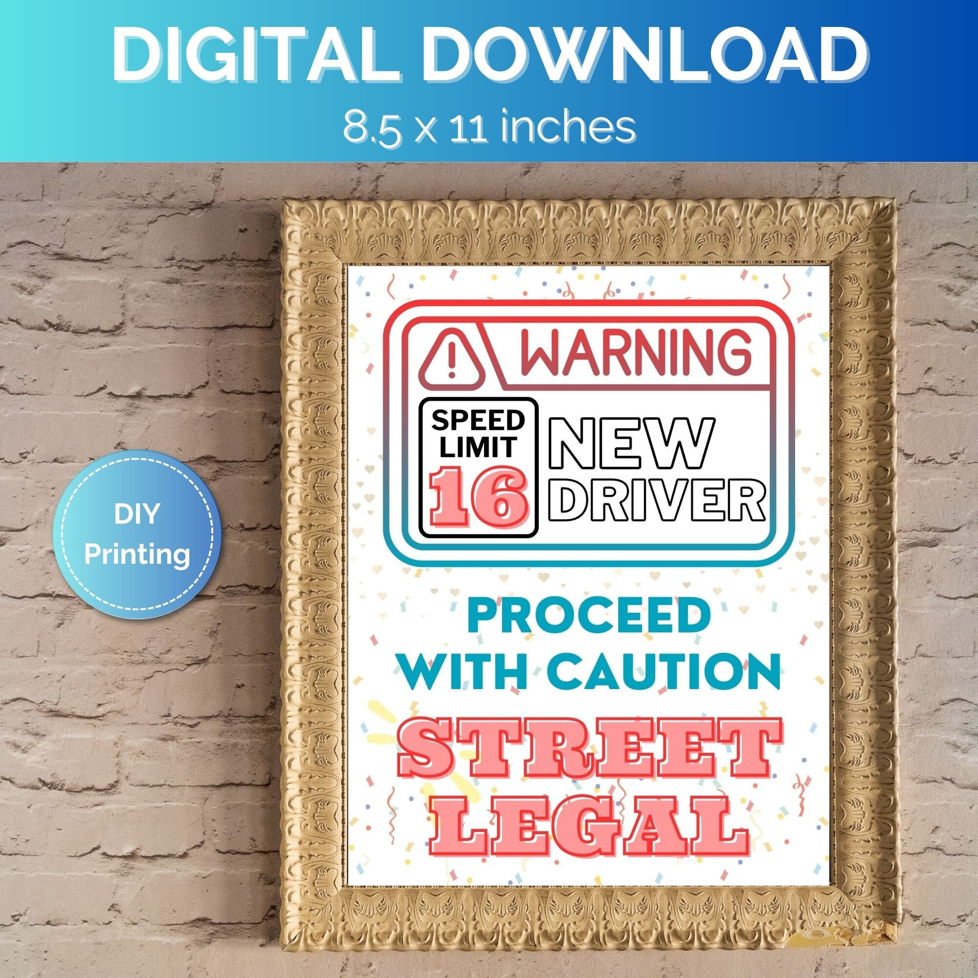 16th Birthday | Warning: New Driver, Speed Limit 16; Proceed With ...