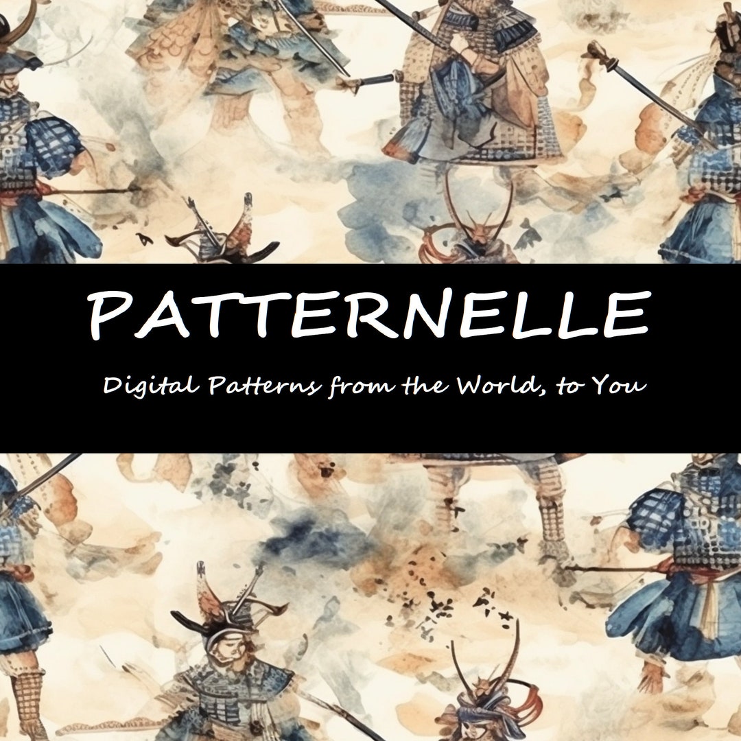 Samurai Variation 6 Tiled Pattern, Digital Print Download, Japanese ...