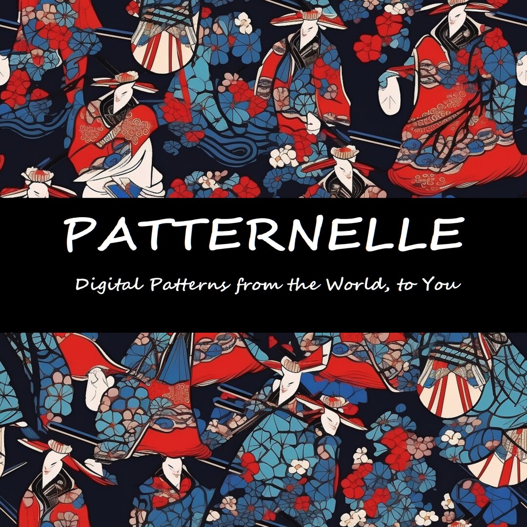 Samurai Variation 4 Tiled Pattern, Digital Print Download, Japanese ...