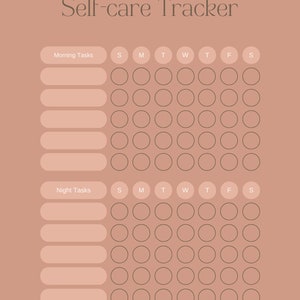 Self-care Planner, Selfcare Journal Tracker, Wellness Planner Printable ...