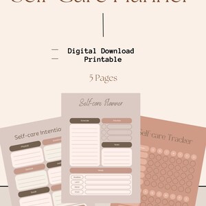 Self-care Planner, Selfcare Journal Tracker, Wellness Planner Printable ...