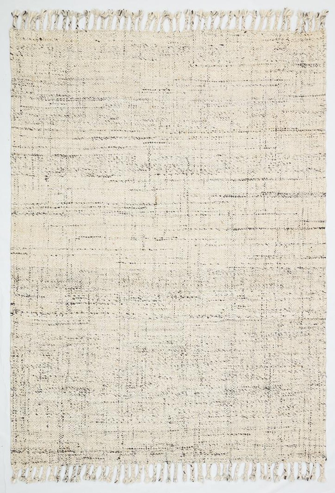 Handwoven Wool Jute Rug Neutral White Textured Modern Natural Carpet ...