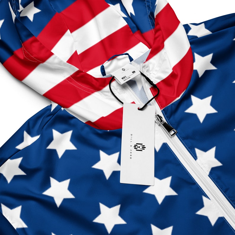 American Flag Jacket, Custom Windbreaker - Etsy